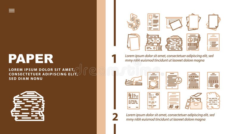 Paper White Torn Empty Landing Header Vector Stock Illustration ...