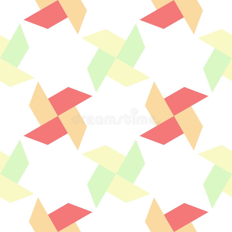 Paper Windmill Seamless Pattern on White Background Stock Vector ...