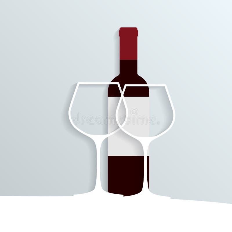 Minimalistic Wine Pour Symbol Stock Vector - Illustration of dinner ...