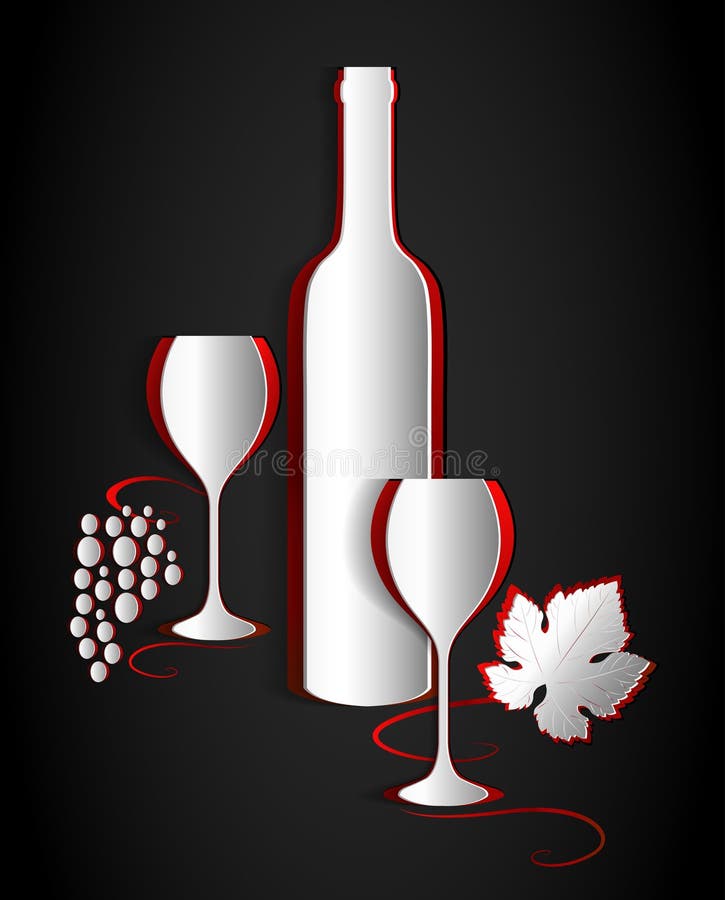 Paper Wine List Design. Vine Abstract. Stock Illustration ...