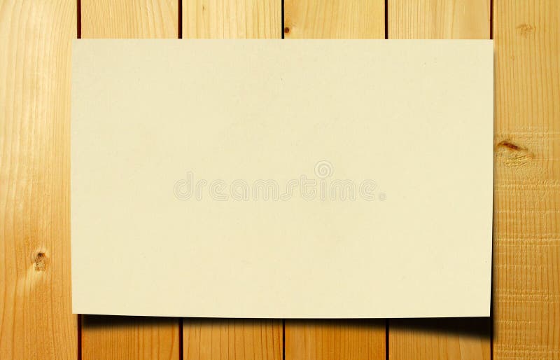 Sheet of Paper and Pencil on Old Wooden Table. Stock Photo - Image of ...