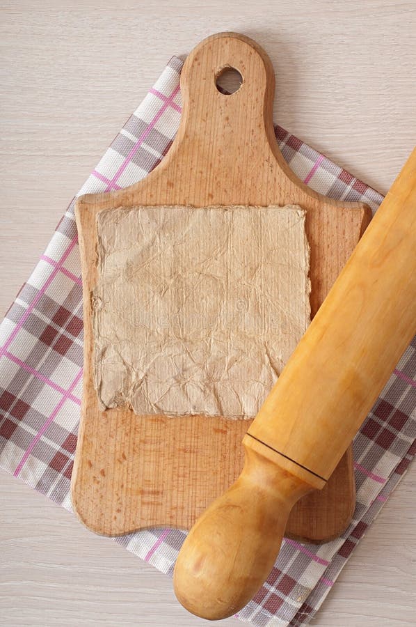 Paper and Wooden Utensils for the Kitchen Stock Photo - Image of board ...