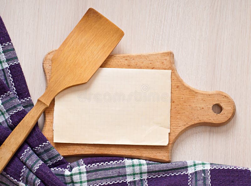 Paper and Wooden Utensils for the Kitchen Stock Image - Image of recipe ...