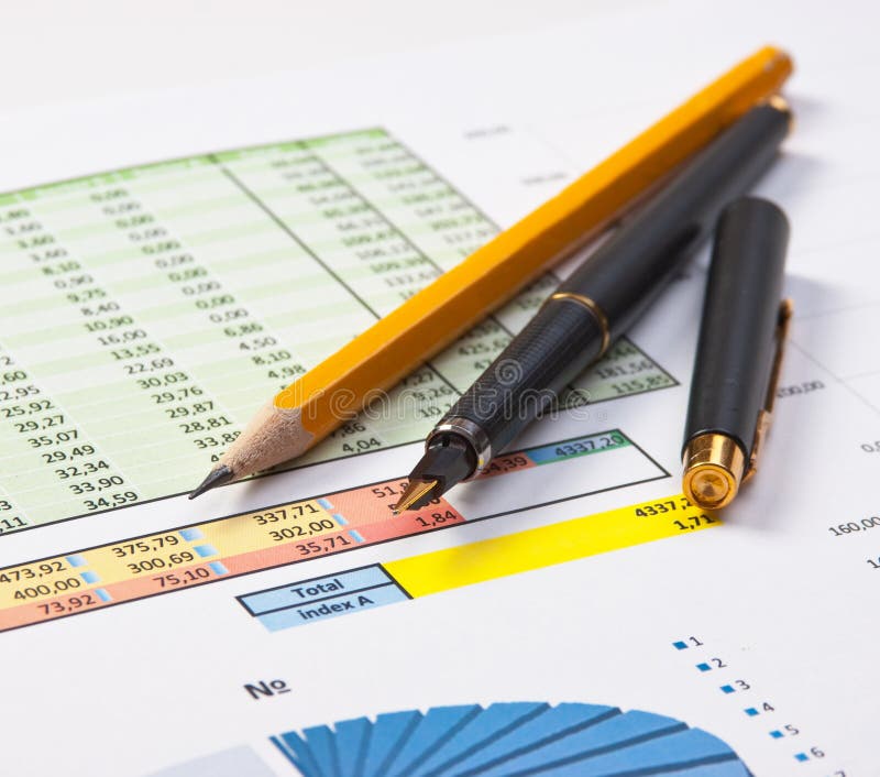 Paper Work with the Diagram Stock Photo - Image of number, data: 16330172