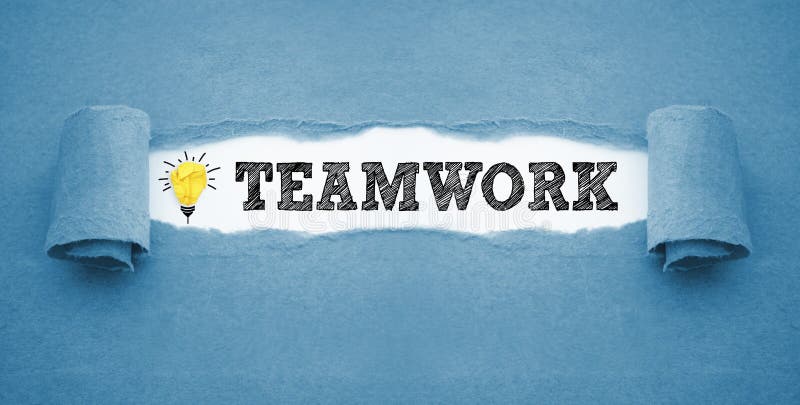 Paper Work with Light Bulb and Teamwork Stock Image - Image of teamwork ...