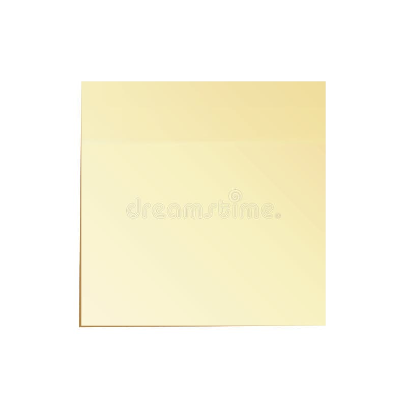 Paper Work Notes Isolated Vector. Sticky Note Illustration on White ...