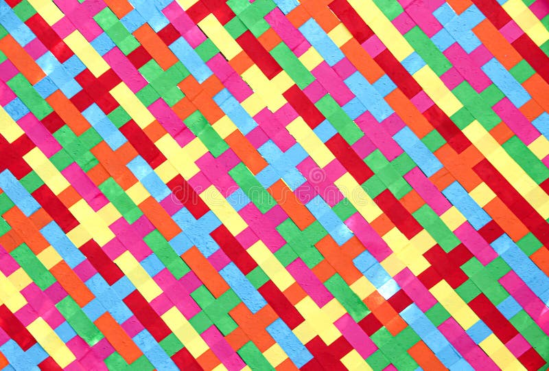 Paper Woven Shape Texture with Colorful Patterns Background Stock Image ...
