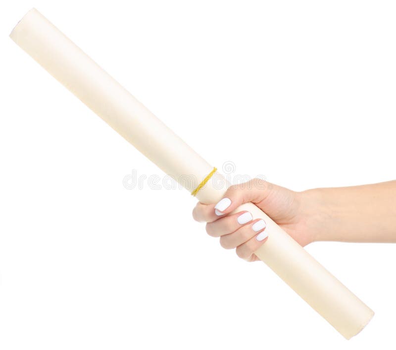 Paper wrapping in hand stock photo. Image of sheet, black - 127593772