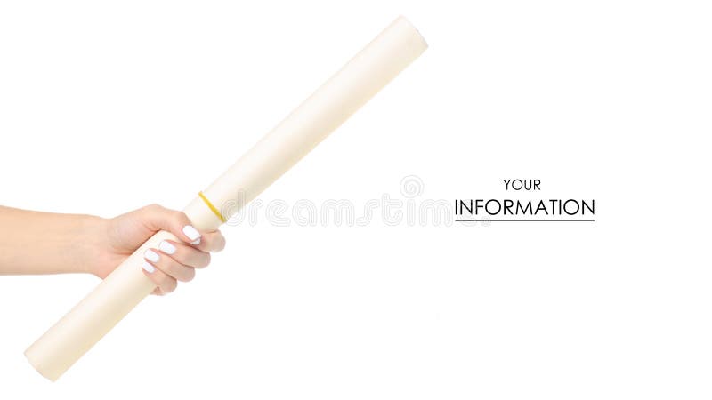 Paper Wrapping Roll in Hand Pattern Stock Image - Image of clean, roll ...