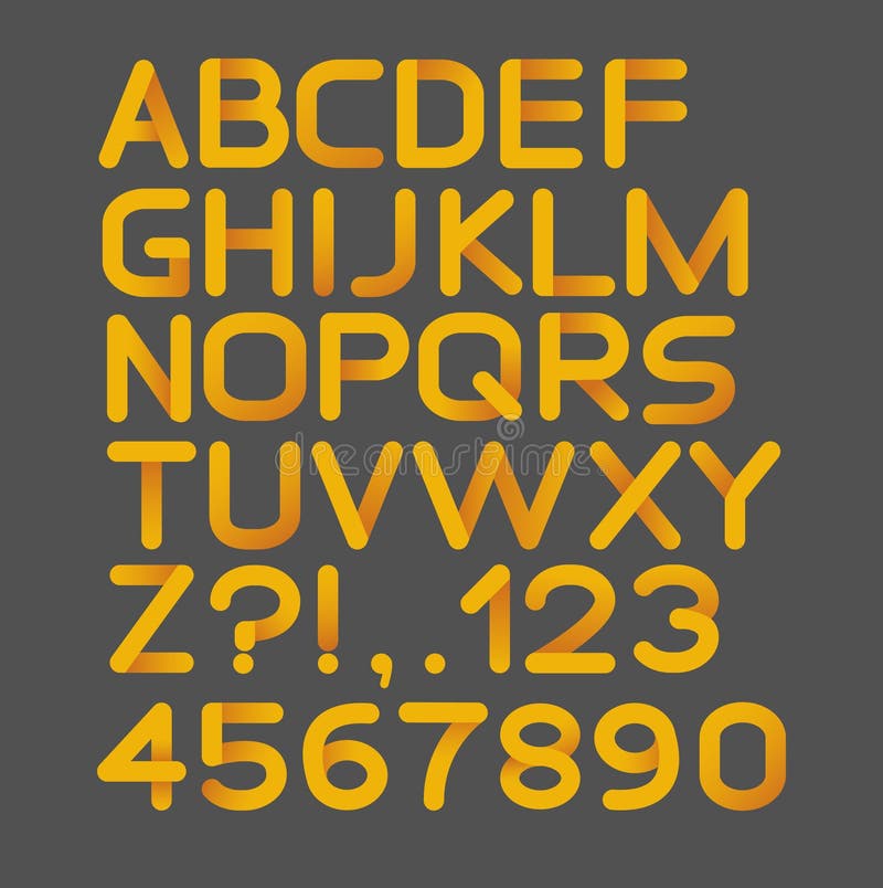 Strict Alphabet Font Number Sign Symbol Stock Vector - Illustration of ...