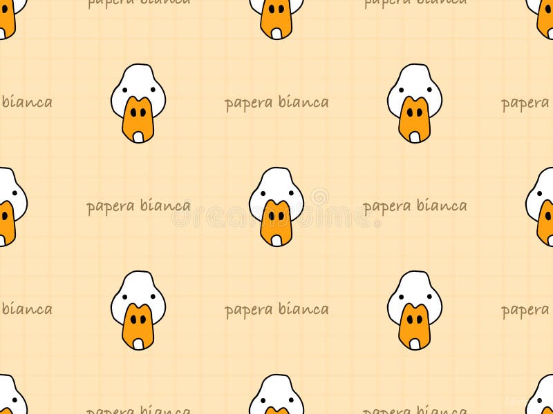 Papera Bianca Seamless Pattern on Orange Background Stock Illustration ...