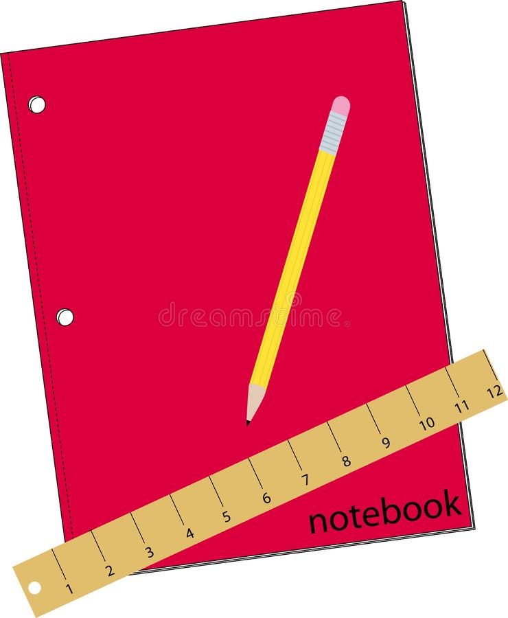 Notebook and pencil stock illustration. Illustration of cards - 3408017