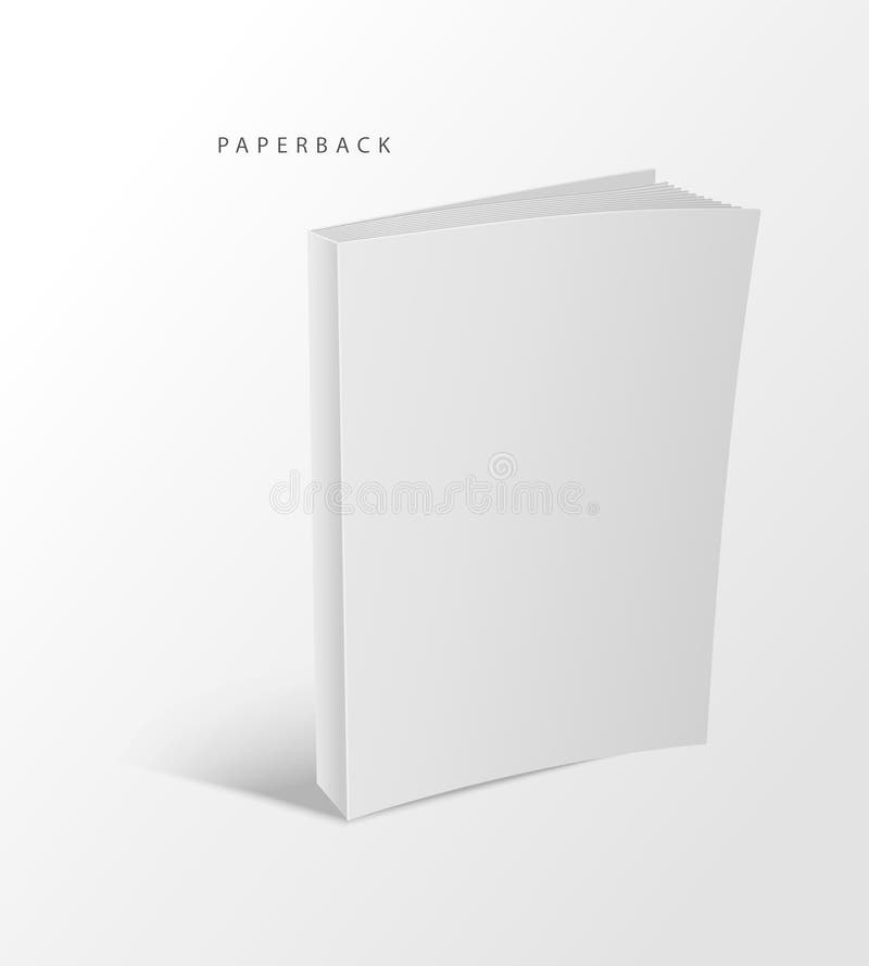 A Paperback Book. Empty Vector Template. Realistic Mockup Book ...