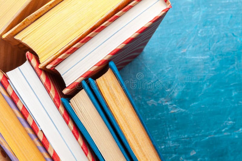 Paperback Books on a Table. Creative Photo. Stock Photo - Image of ...