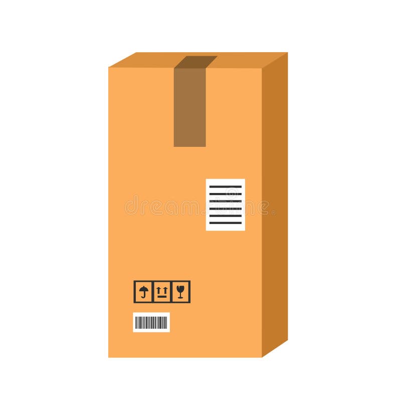 Paperboard Illustration. Boxes. Cardboard. Packaging. Fragile Box ...