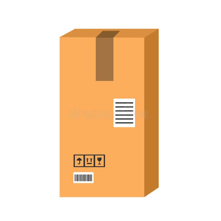 Paperboard Illustration. Boxes. Cardboard. Packaging. Fragile Box ...