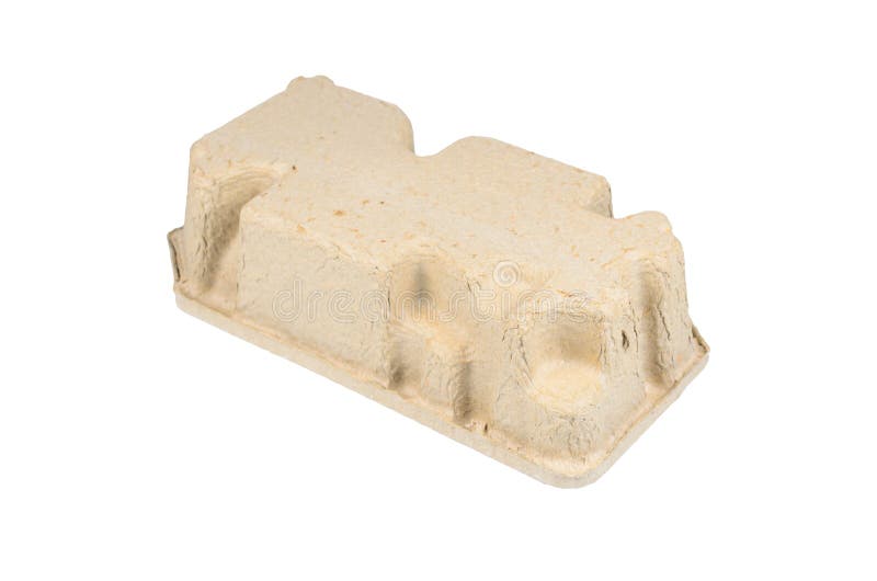 Paperboard Mold for Packaging Isolated on White Background Stock Image ...