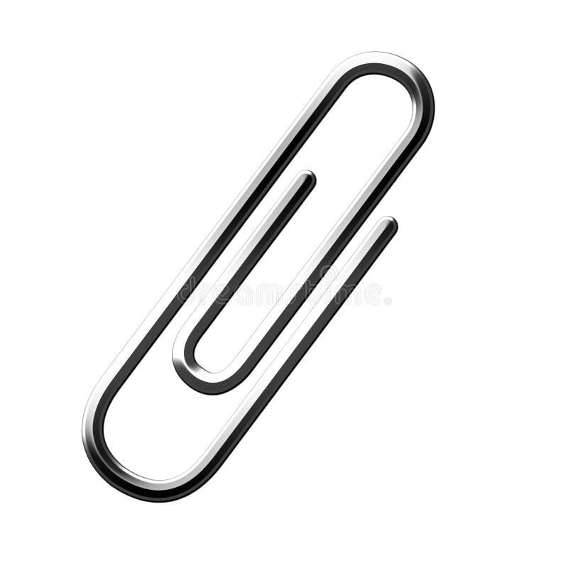 Paperclip icon stock illustration. Illustration of paperclip - 1386138
