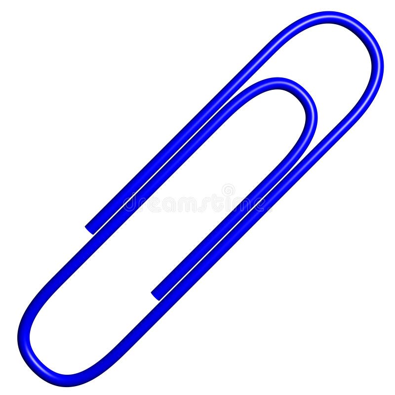 Paperclip Azul Del Clip De Papel Stock de ilustración - Ilustración de ...