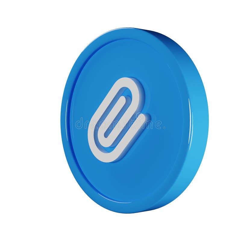 Paperclip Business Icon 3D Render Illustration Stock Image ...