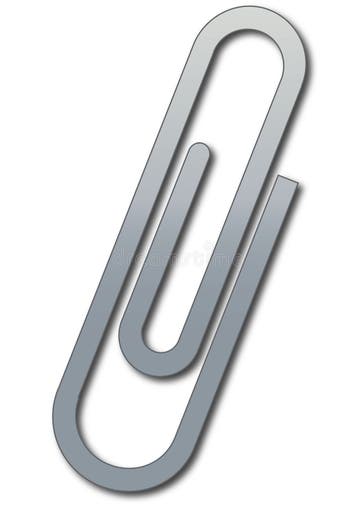Paperclip icon stock illustration. Illustration of paperclip - 1386138
