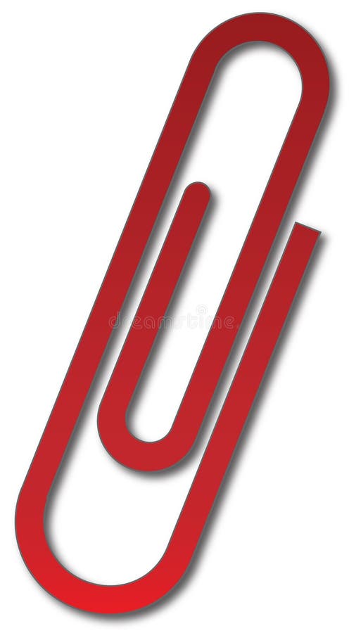 Red Paper Clip Paperclip stock illustration. Illustration of attach ...
