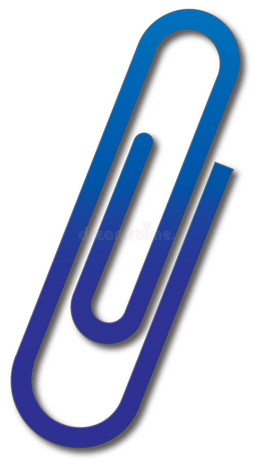 Paperclip icon stock illustration. Illustration of stationary - 1407283