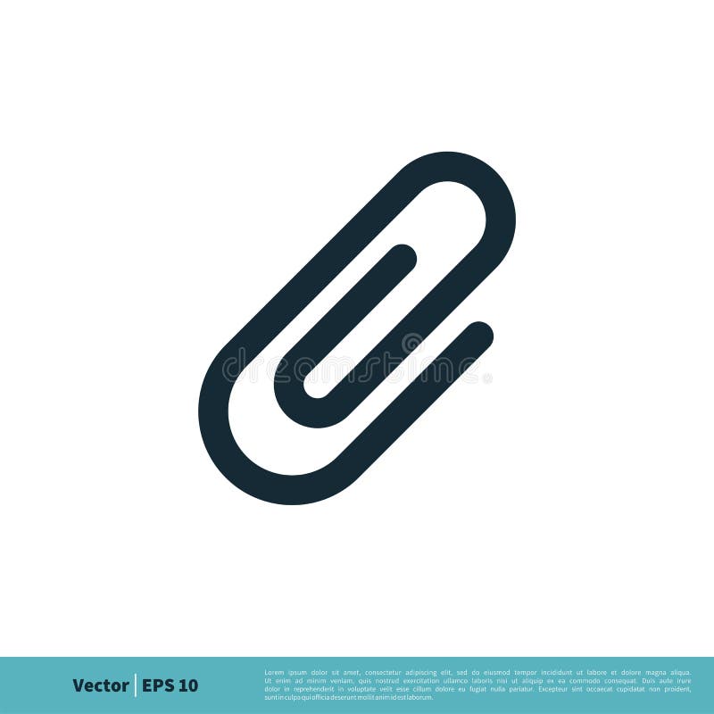 Paperclip Icon Vector Logo Template Illustration Design. Vector EPS 10 ...