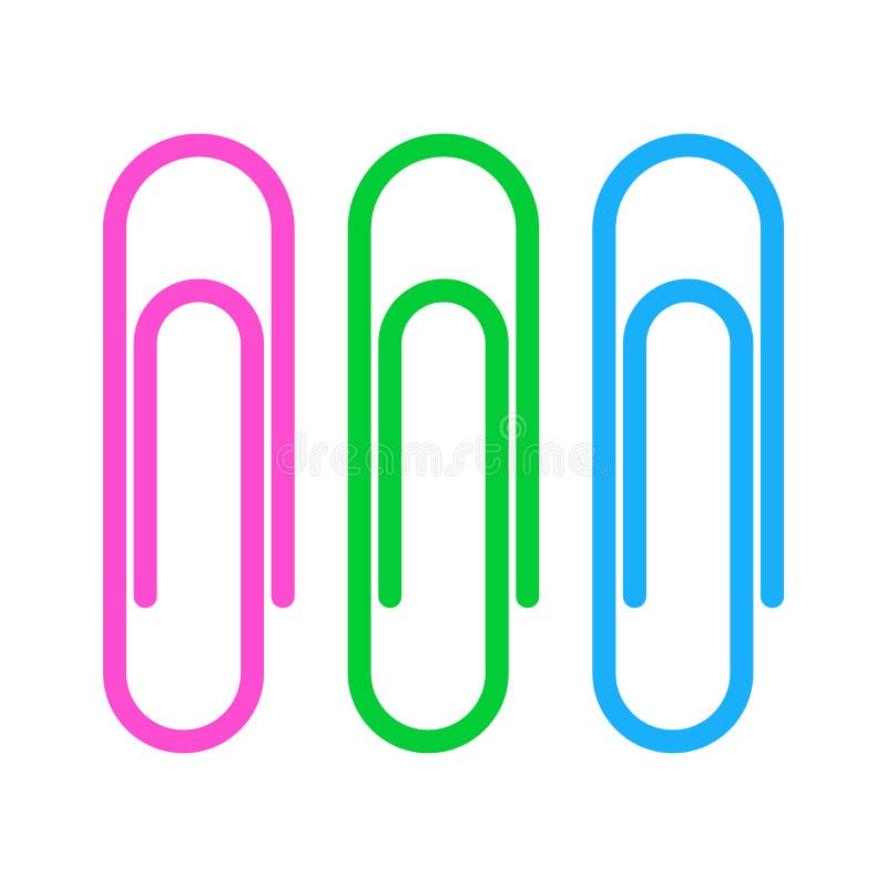 Paperclip Pink Cartoon Female Eyes Character Happy Stock Vector ...