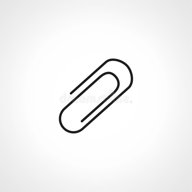 Paperclip Line Icon. Paper Clip Icon Stock Vector - Illustration of ...