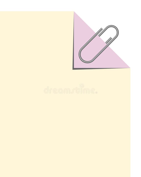 Paperclip note 3 stock vector. Illustration of line, objects - 10691706