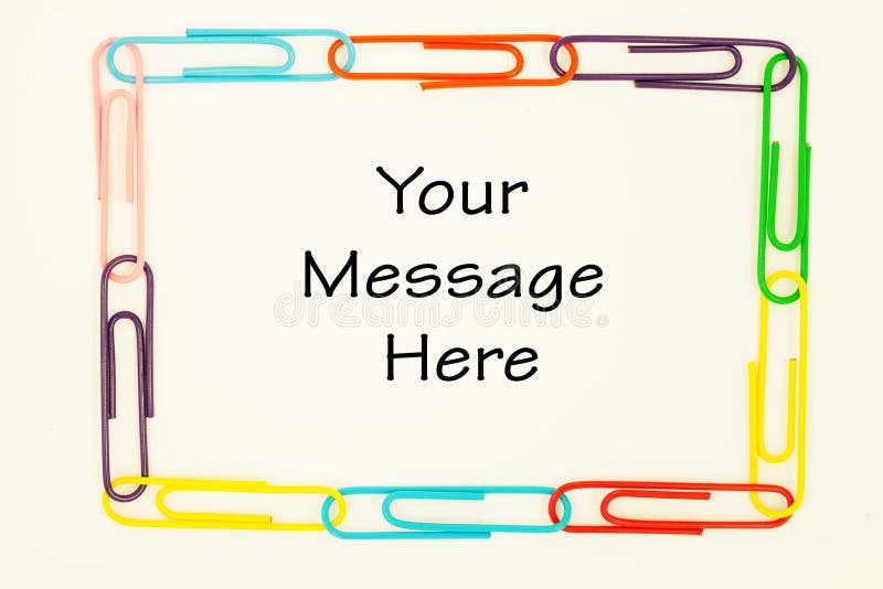 Paperclip rectangle frame stock photo. Image of colourful - 14290178