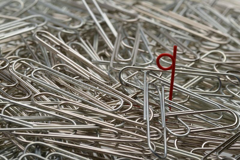 Coloured Paperclips Stacked Together Creating Warm Image Stock Photo ...