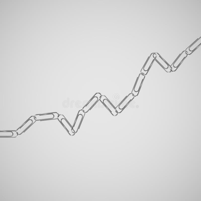Paperclips Linked Together, Vector Stock Vector - Illustration of ...
