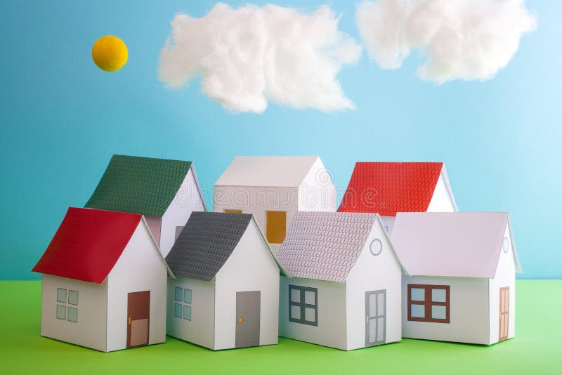 Papercraft dom zdjęcie stock. Obraz złożonej z ruch, papier - 46325632