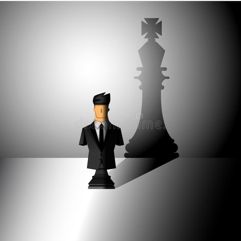 Papercut Design,leadership, a Chess Businessman Shadow into Chess King ...