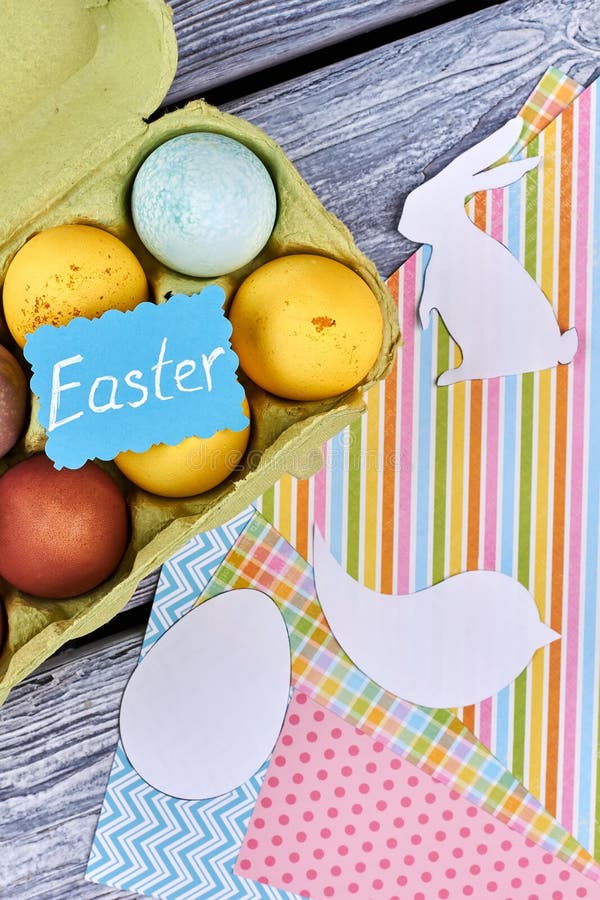 Papercut Easter Figures and Eggs. Stock Photo - Image of papercut ...