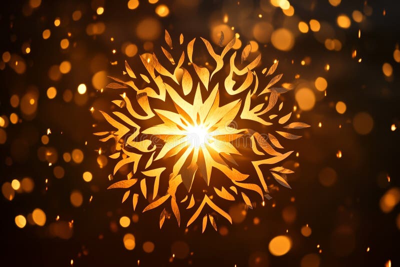 Papercut Firework Star Shape. by Generative Ai Stock Illustration ...