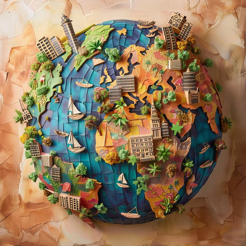 Papercut of Impact of Globalization on Local Communities on the World ...