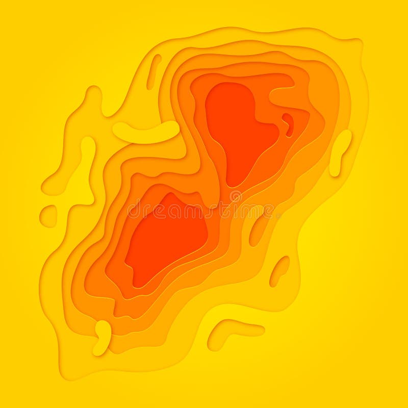 Papercut Multi Layer Orange Cut Out Background Stock Vector ...