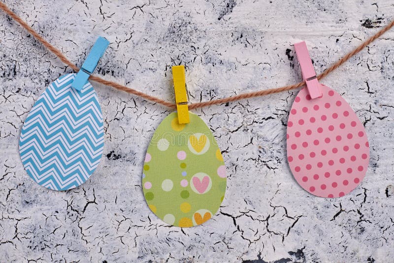 Papercut Patterned Eggs on Rope. Stock Image - Image of home, faith ...
