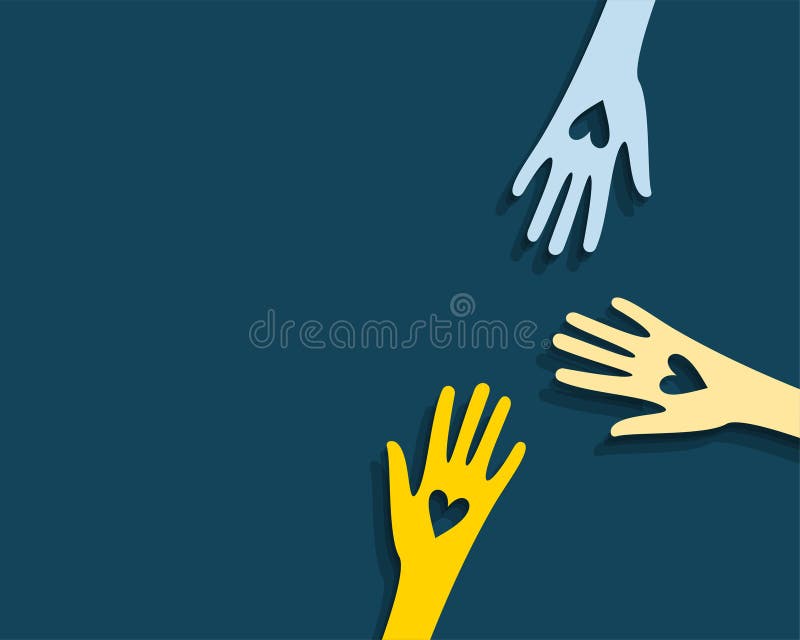 Papercut Volunteer Group Raising Hand for Social Welfare Stock Vector ...