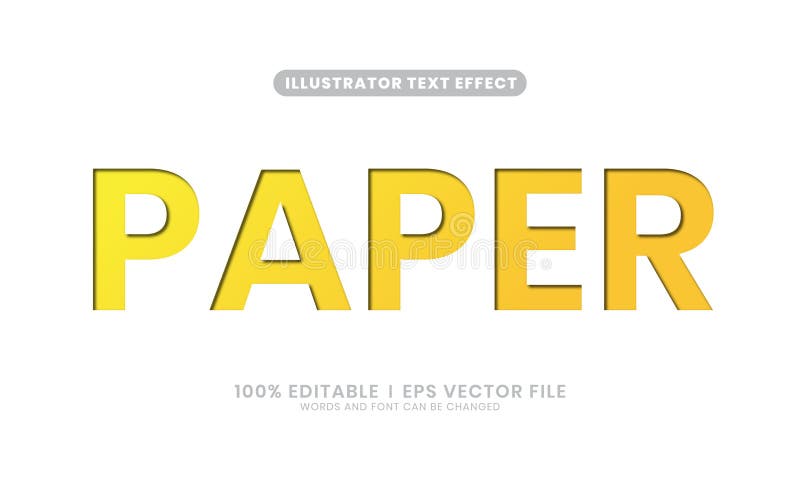 Papercut Text Effect stock vector. Illustration of layer - 193551052