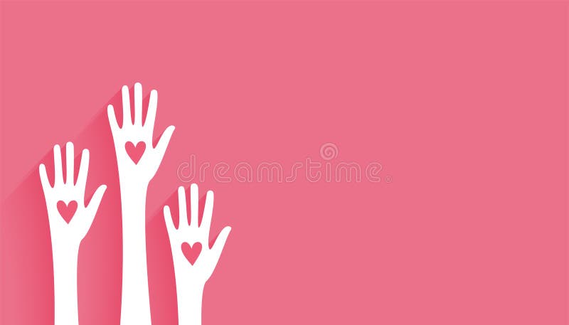 Papercut Volunteers Community Hand Up Banner with Text Space Stock ...