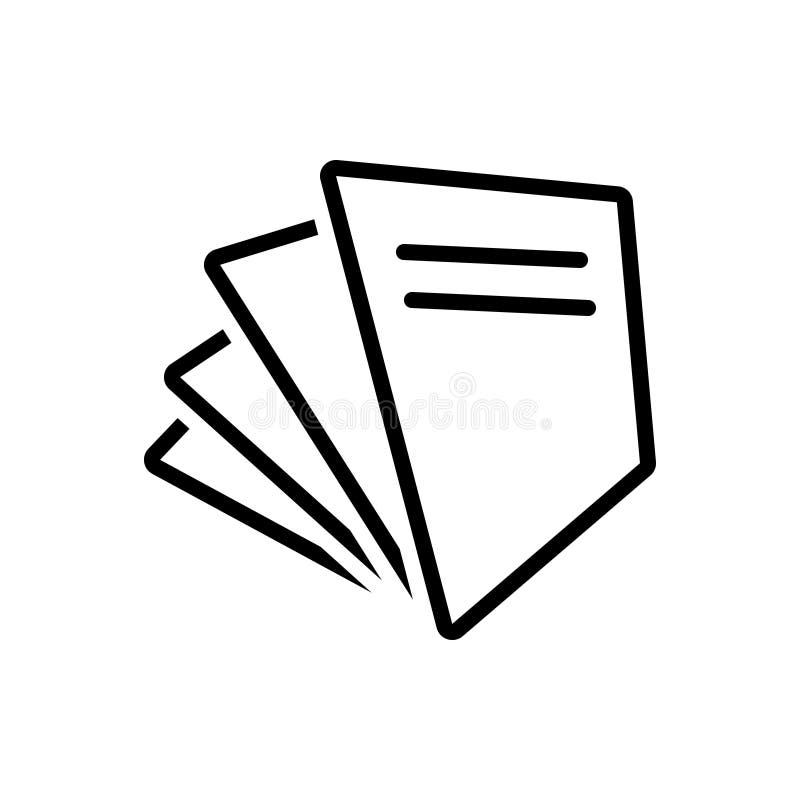 Black Line Icon for Paperfree, Document and Paperwork Stock Vector ...