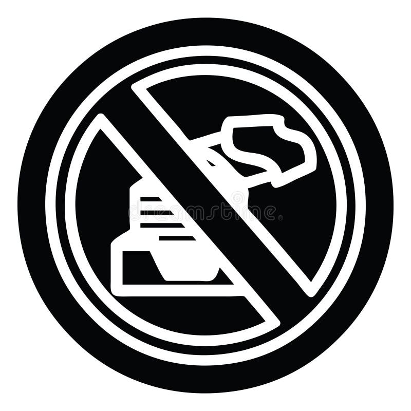 Paperless Office Icon Symbol Stock Vector - Illustration of stop ...