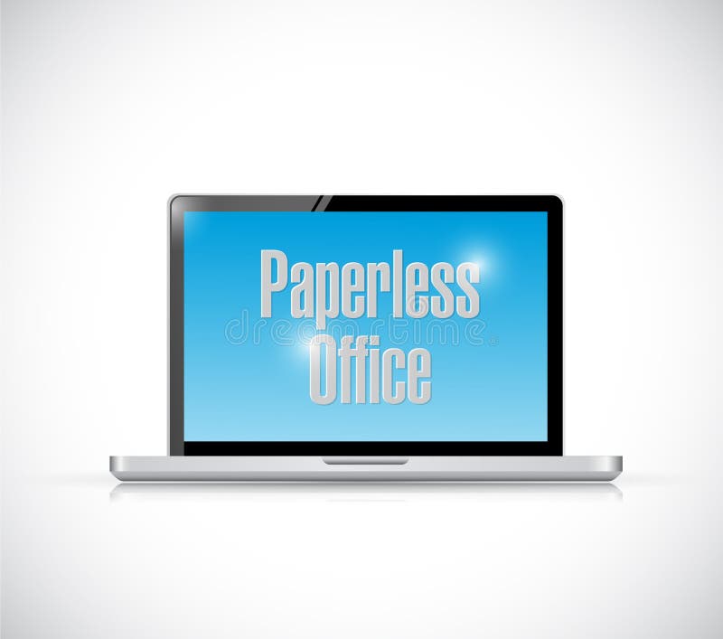 Paperless office stock illustration. Illustration of training - 32018559