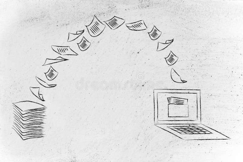 Paperless Office: Scanning Documents and Turning Paper into Data Stock ...