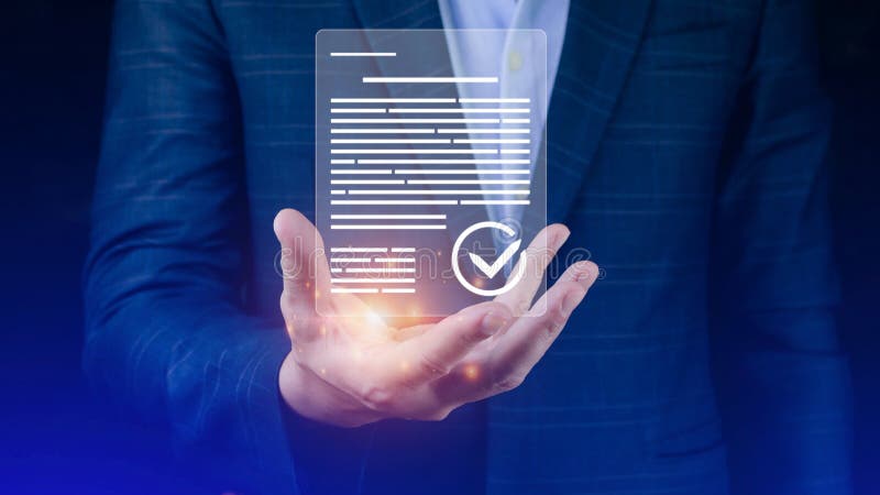 Paperless Workplace Idea, E-signing, Electronic Signature, Document ...