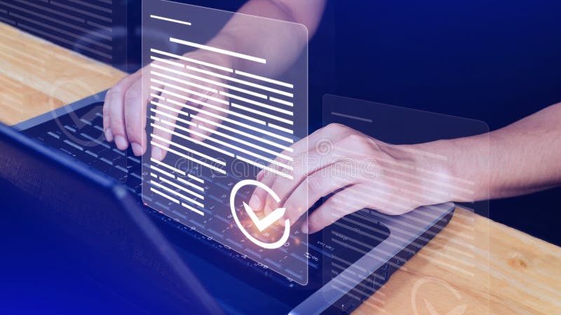 Paperless Workplace Idea, E-signing, Electronic Signature, Document ...